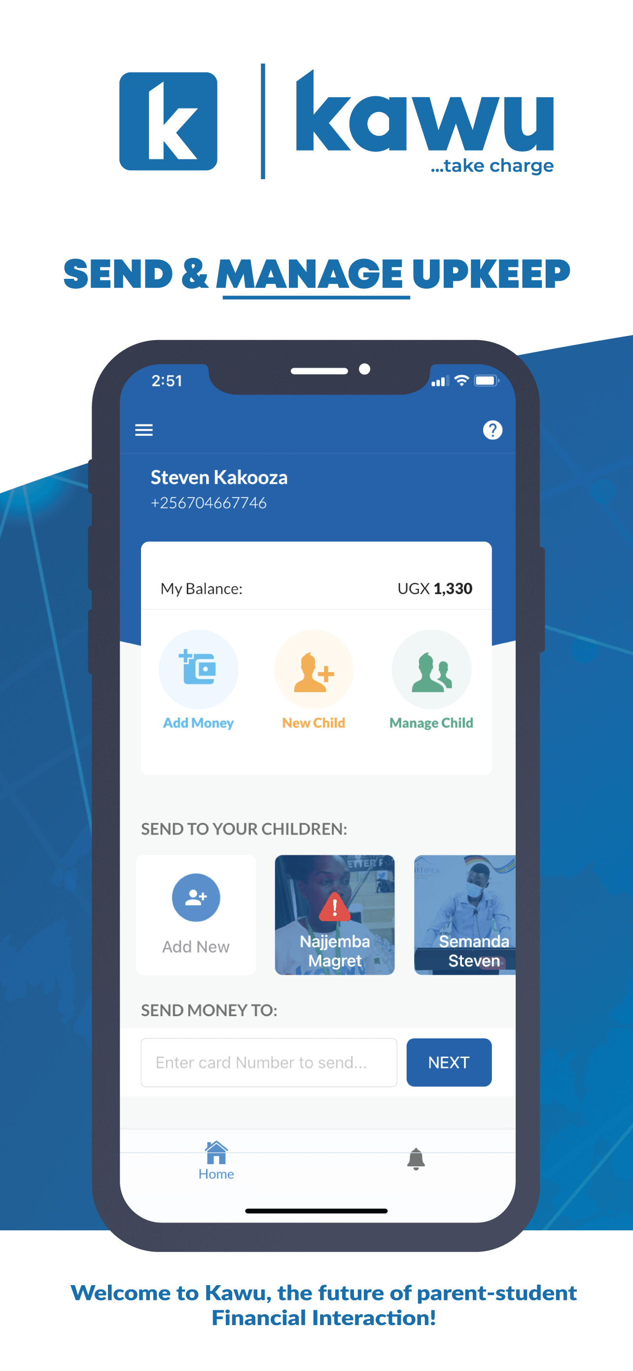 Kawu | Send Pocket Money Safely..